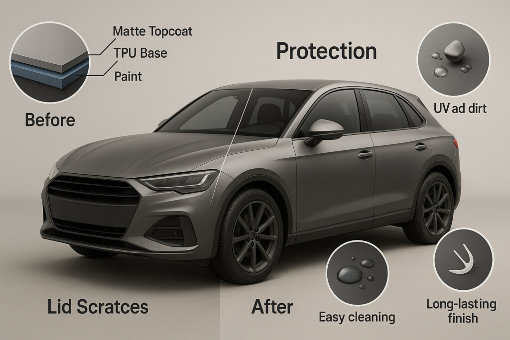 Vehicle Matte Protection Film TPU | Sleek & Durable Car PPF
